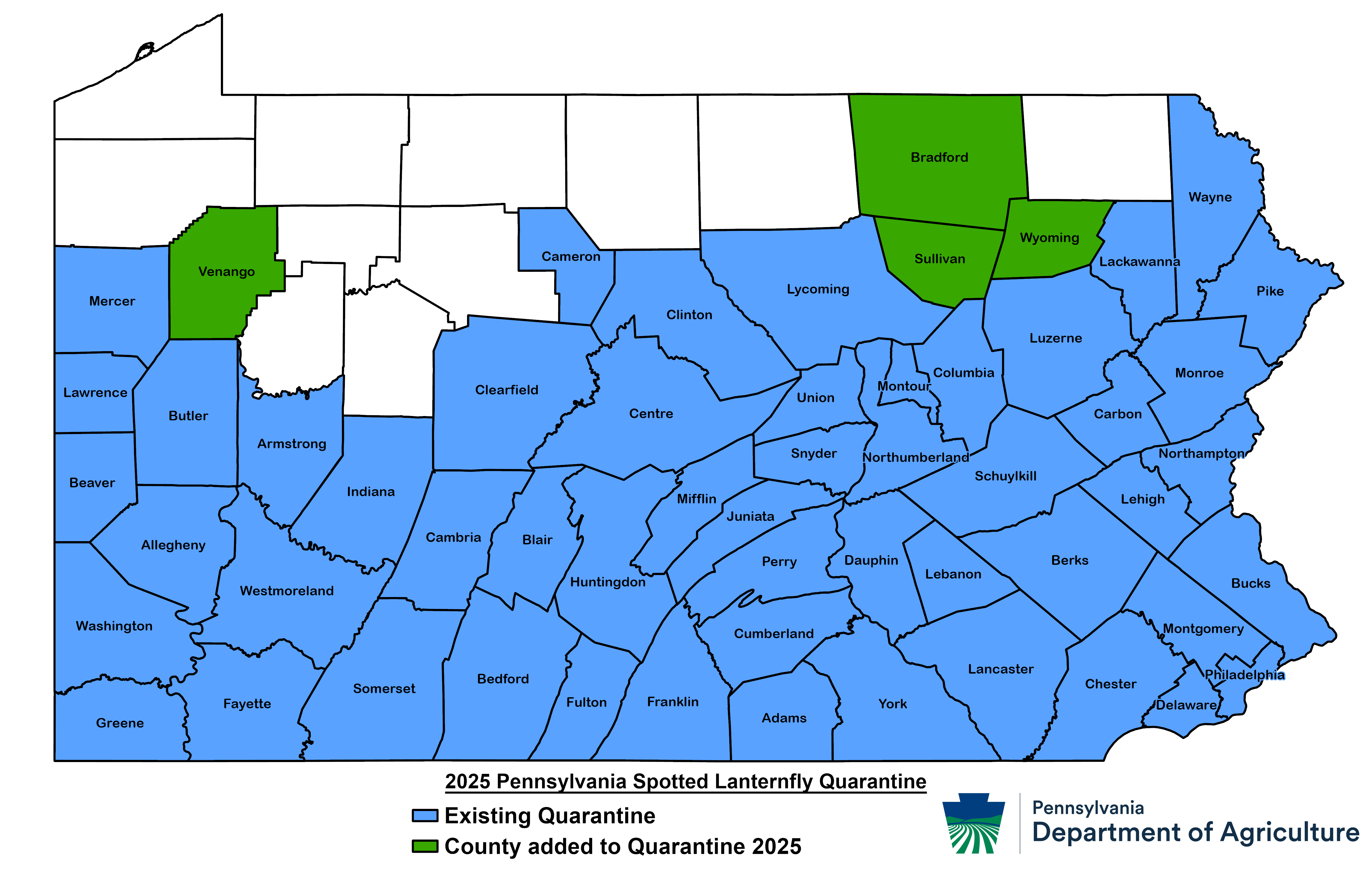 More Counties Added to Pennsylvania’s Spotted Lanternfly Quarantine ...