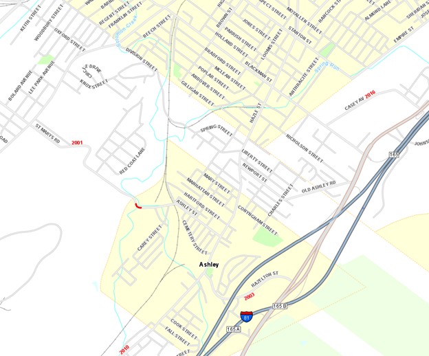 Route 2001 West Cemetery Street over Sugar Notch Run Bridge Project ...