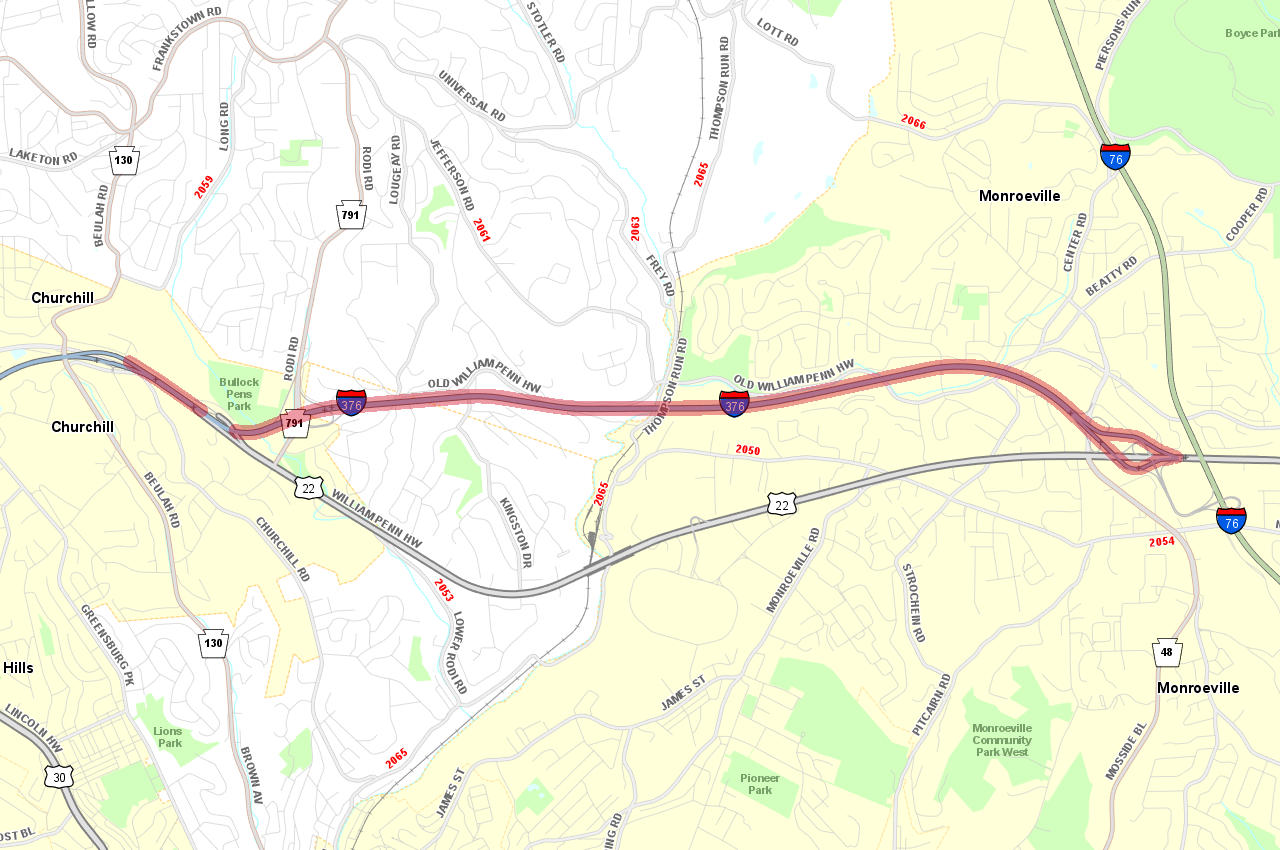 I-376 Parkway East – Churchill to Monroeville | Department of ...