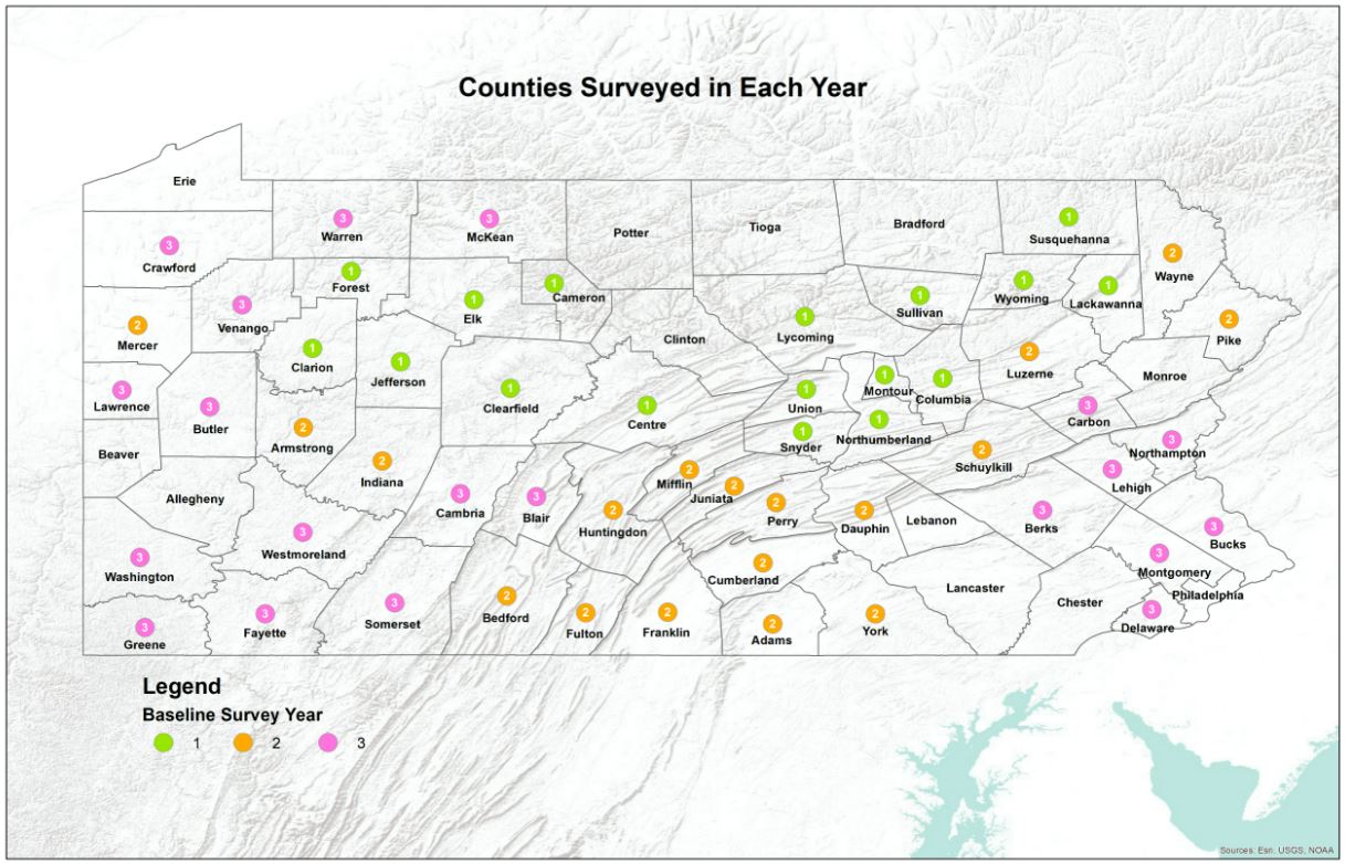 Baseline Survey Effort 2020-2024 | Commonwealth of Pennsylvania